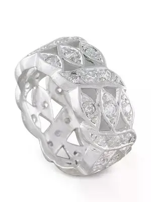 LB EXCLUSIVE Diamond Openwork Ring - Silver