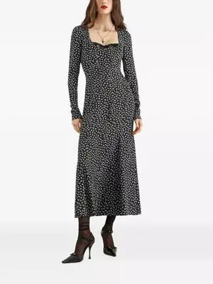 Dolce & Gabbana Leaf-print Charmeuse Dress