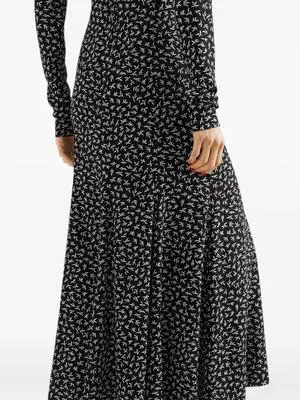 Dolce & Gabbana Leaf-print Charmeuse Dress
