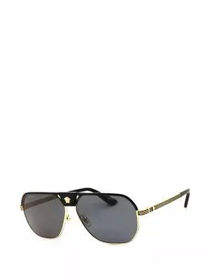 Versace Medusa-embellishment Geometric-frame Sunglasses