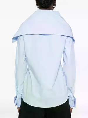 7 For All Mankind Off-shoulder Poplin Shirt
