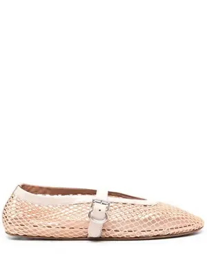 Alaïa Fishnet Ballet Flats - Pink