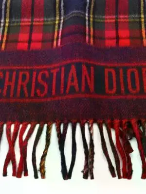 Dior 2010s Check-print Scarf