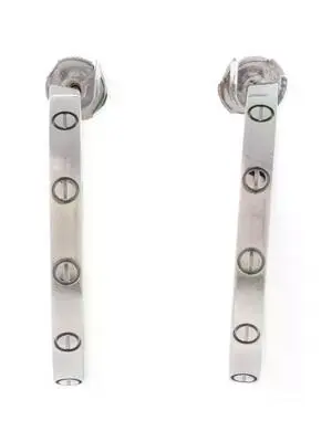 Cartier Love Hoop 18k White Gold Large Earrings