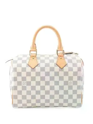 LOUIS VUITTON 25 Speedy Damier Azur Tote Bag