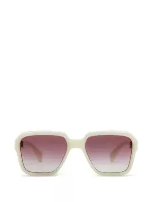 JACQUES MARIE MAGE Alfred Square-frame Sunglasses - Neutrals
