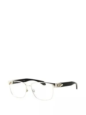 Versace Medusa-plaque Rectangle-frame Glasses - Silver
