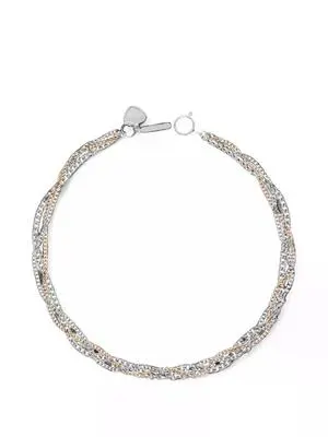 JUSTINE CLENQUET Mayer Woven Necklace - Silver