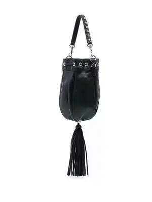 Miu Miu 2010-2026 Nappa Crystal Embellished Handle Bucket Bag Satchel