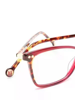 Carolina Herrera Tortoiseshell-effect Cat-eye Frame Glasses