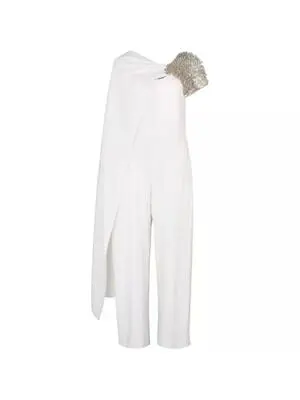 LOODYANA Sequin-embellished Draped Jumpsuit