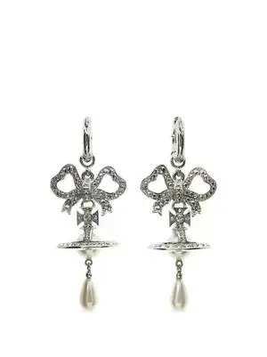 VIVIENNE WESTWOOD Rigoberta Bow Earrings - Silver