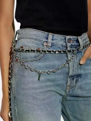GESTUZ Gzzinnia Logo-plaque Chain Belt
