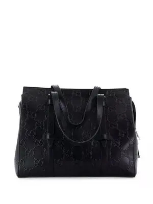 Gucci Gg Embossed Perforated Leather Medium Tote Bag