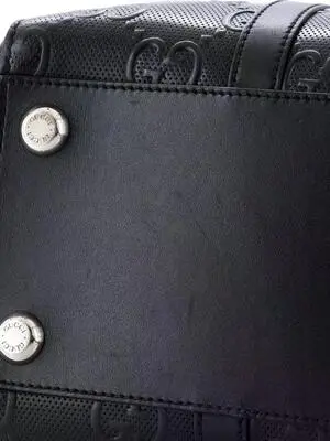 Gucci Gg Embossed Perforated Leather Medium Tote Bag