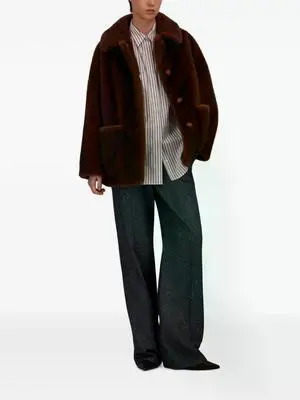 Herno Denim-effect Pressed-crease Trousers