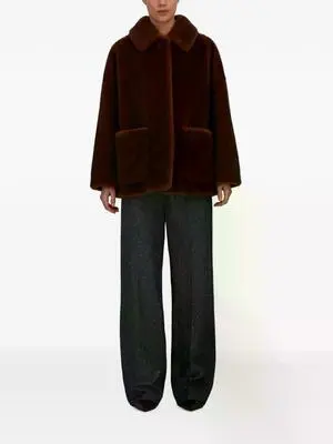 Herno Denim-effect Pressed-crease Trousers