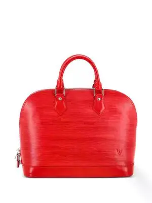 LOUIS VUITTON Alma Handbag Epi Leather Pm Satchel - Red