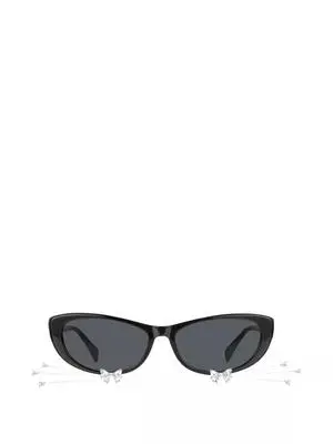 YVMIN Kitten Whisker Cat-eye Frame Sunglasses - Black