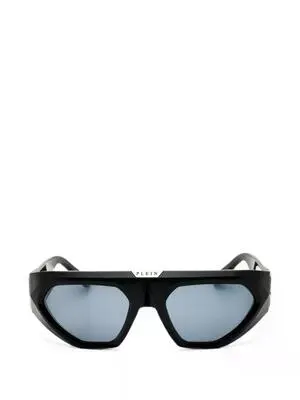Philipp Plein Geometric-frame Logo-plaque Sunglasses