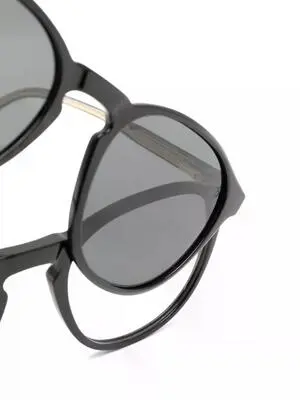 DB EYEWEAR BY DAVID BECKHAM Clip-on Round-frame Sunglasses - Black