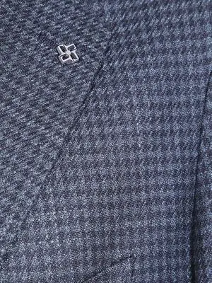 Tagliatore Single-breasted Check Blazer In Wool And Silk With Patch Pockets - Black