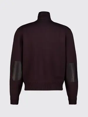 TOM FORD High-neck Full-zip Sweater In 100% Virgin Wool With Pockets - Brown