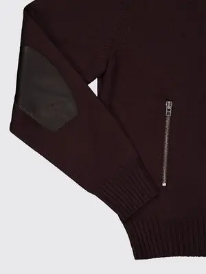 TOM FORD High-neck Full-zip Sweater In 100% Virgin Wool With Pockets - Brown