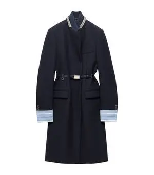 PRADA Wool Embroidered Coat