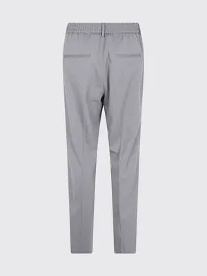 Tagliatore Slim Fit Pleated Trousers In Virgin Wool With Drawstring Waist - Brown