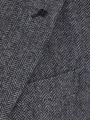 Tagliatore Double-breasted Blazer In Wool And Cashmere With Peak Lapels - Grey