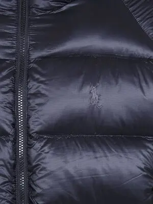 Polo Ralph Lauren Recycled Nylon Puffer Jacket With Hood And Pony Logo - Black