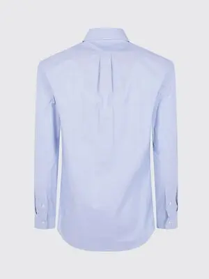 Polo Ralph Lauren Stretch Cotton Shirt With Button-down Collar And Logo - Blue