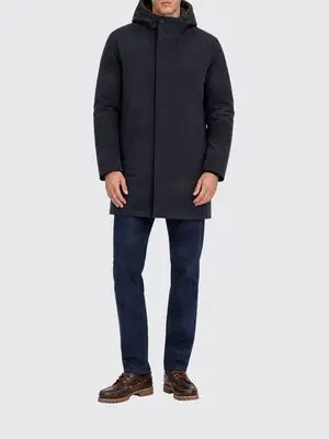 Herno Knee-length Polyester Parka With Adjustable Hood And Fleece Lining - Navy