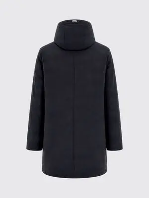 Herno Knee-length Polyester Parka With Adjustable Hood And Fleece Lining - Navy