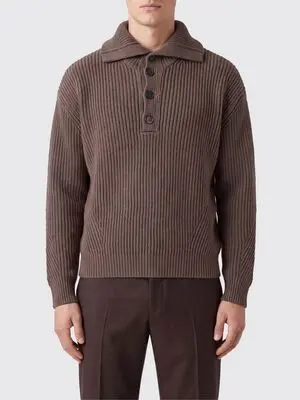 Dries Van Noten V-neck Ribbed Pure Wool Cardigan With Button Closure - Brown
