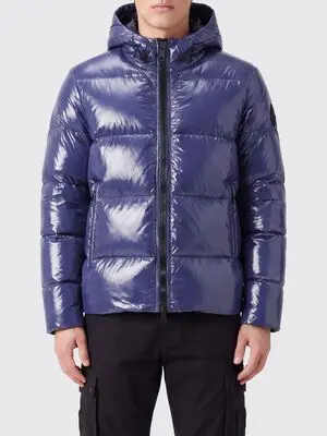Herno Short Quilted Nylon Down Jacket With Hood And Zip Closure - Blue