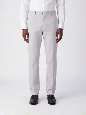 Incotex Slim Fit Chino Pants In Stretch Cotton With A Mid-rise Waist - White