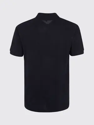 Play Comme Des Garcon Short-sleeve Polo Shirt In Piqué Cotton With Logo - Black