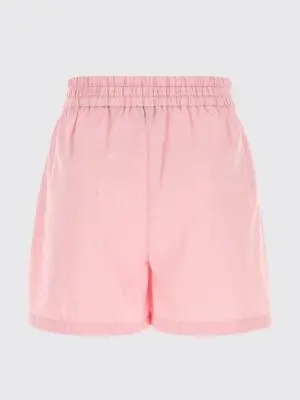 Burberry High-waisted Striped Cotton Lounge Shorts With Drawstring