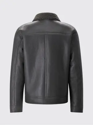 DONDUP Lambskin Leather Jacket With Fur Collar And Zip Closure - Green
