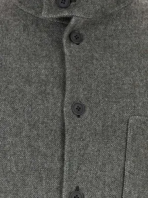 Giorgio Armani Short Silk And Cashmere Shirt Jacket With High Neck