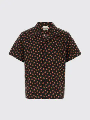 JW Anderson Fruit Print Short-sleeved Cotton Bowling Shirt