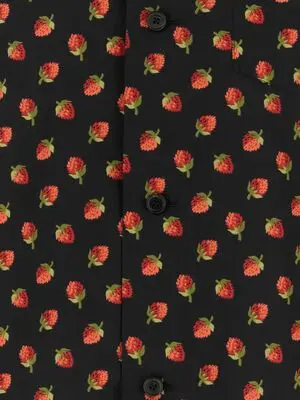 JW Anderson Fruit Print Short-sleeved Cotton Bowling Shirt