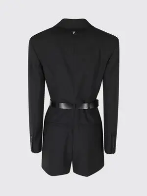 DONDUP Belted Wool Blend Blazer Jumpsuit