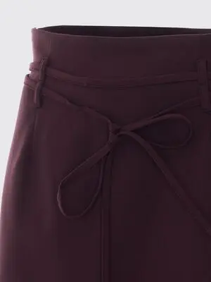 TWINSET High-waisted Pencil Mini Skirt With Belt And Side Zip - Red