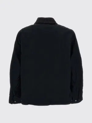 Barbour Waxed Cotton Shirt Jacket With Corduroy Collar - Black