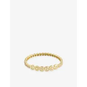 LISA GOZLAN London Mixer 18ct Yellow -plated Brass And Cubic Zirconia Bracelet - Gold
