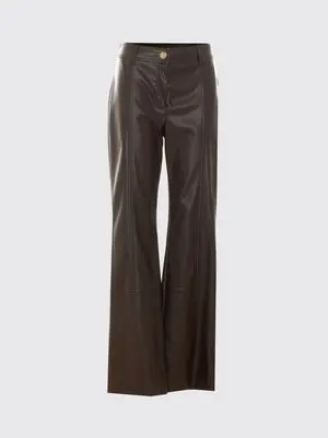 Liu Jo High-waisted Flared Pants In Faux Leather