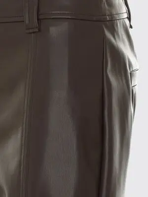Liu Jo High-waisted Flared Pants In Faux Leather